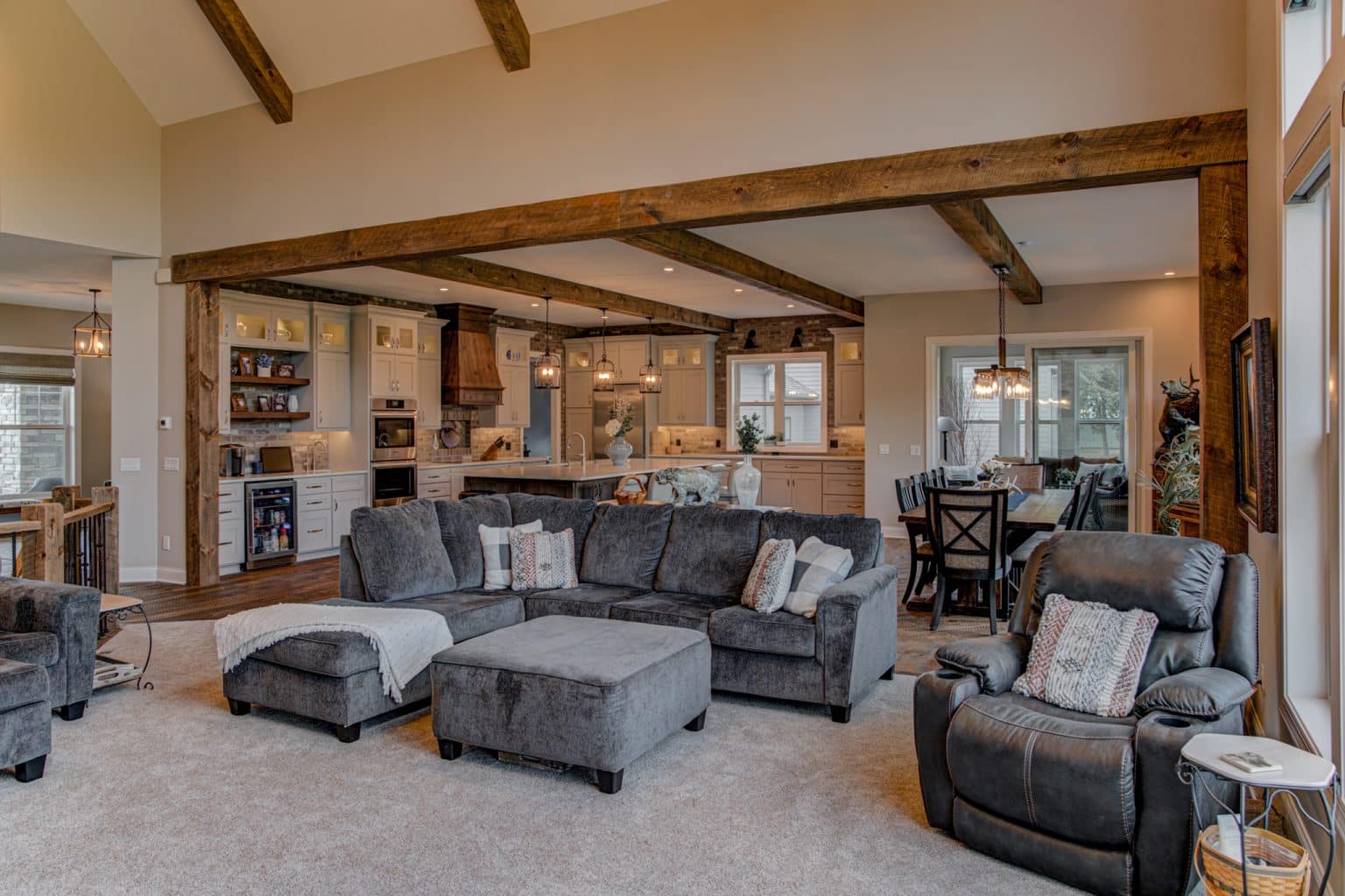 Barnwood Staircase & Beam Installation in Prior Lake, MN